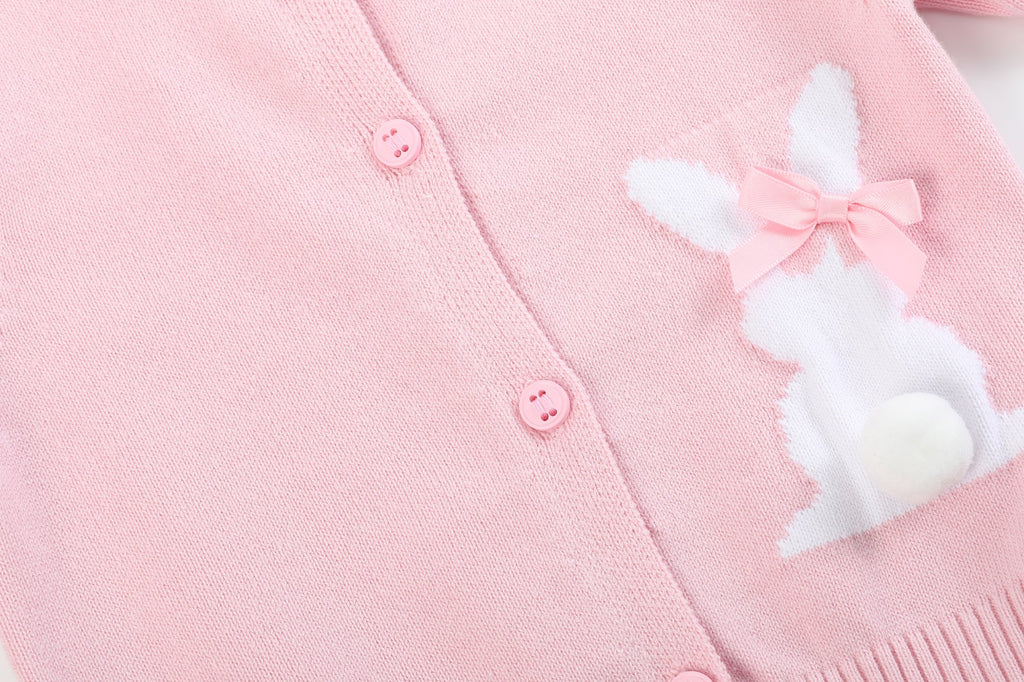 Pink Knit Easter Bunny Cardigan - Lil Cactus